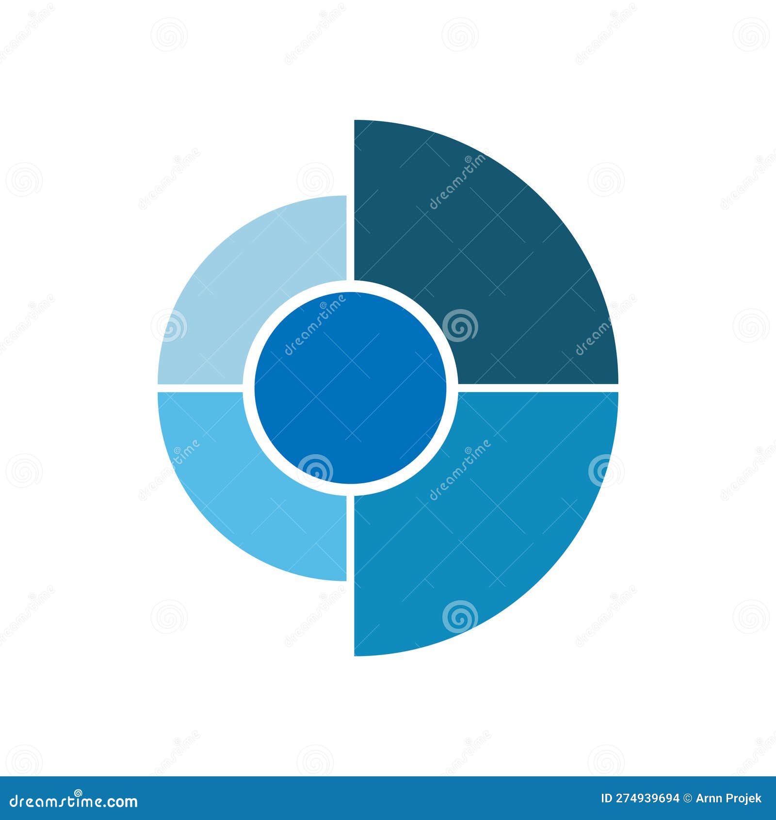 Illustration Vector Graphic of Blue Half Circle Diagram Stock Vector ...
