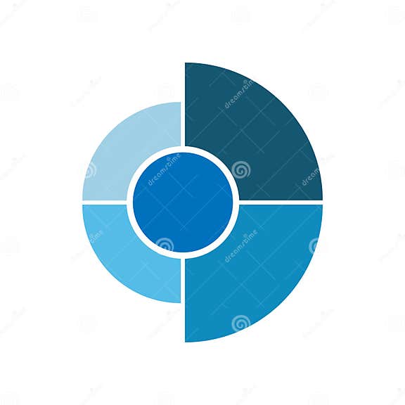 Illustration Vector Graphic of Blue Half Circle Diagram Stock Vector ...