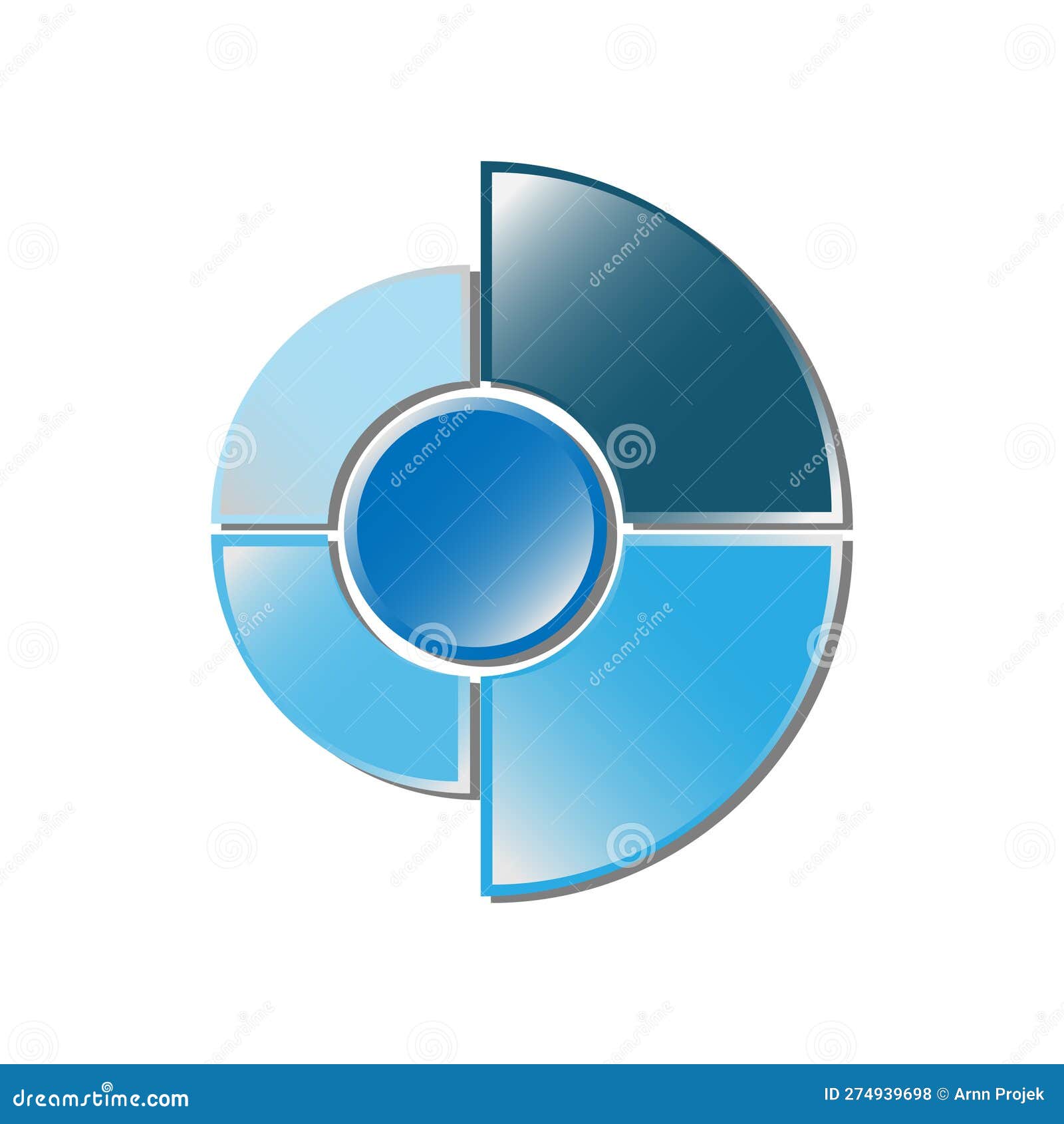 Illustration Vector Graphic of 3d Hd Blue Half Circle Diagram Stock ...