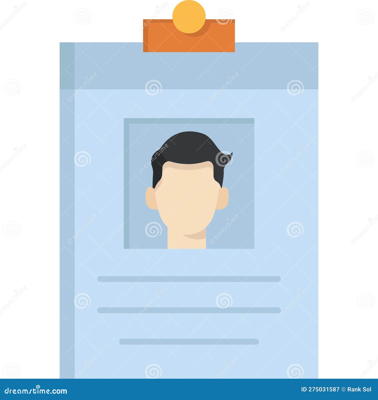 Employee Card Which Can Easily Edit or Modify Stock Illustration ...