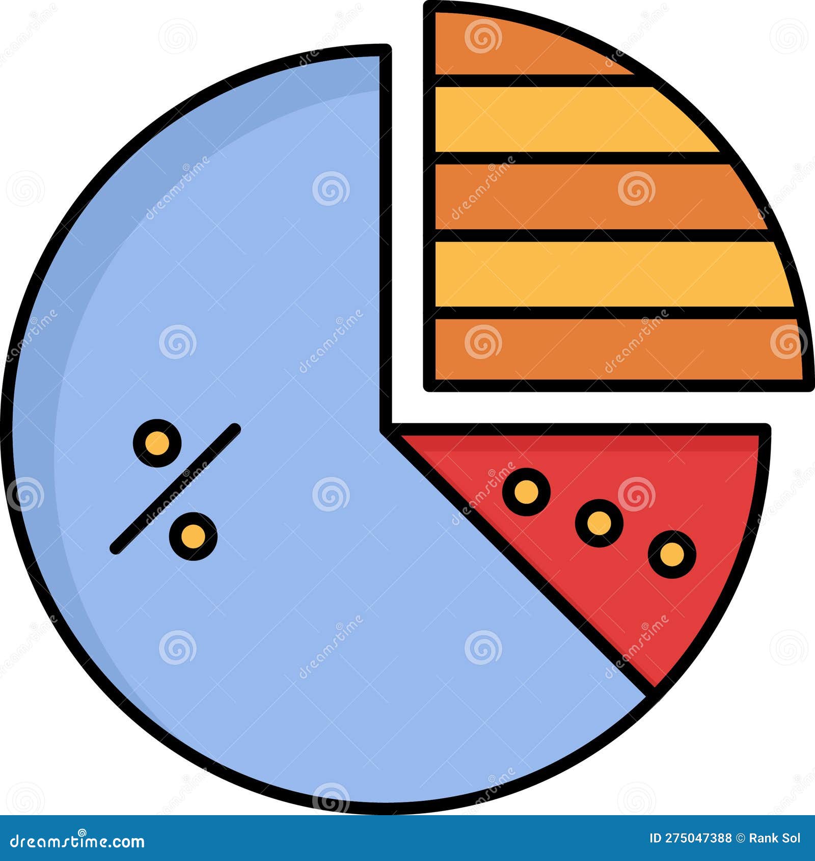 Pie Graph Which Can Easily Edit or Modify Stock Illustration ...