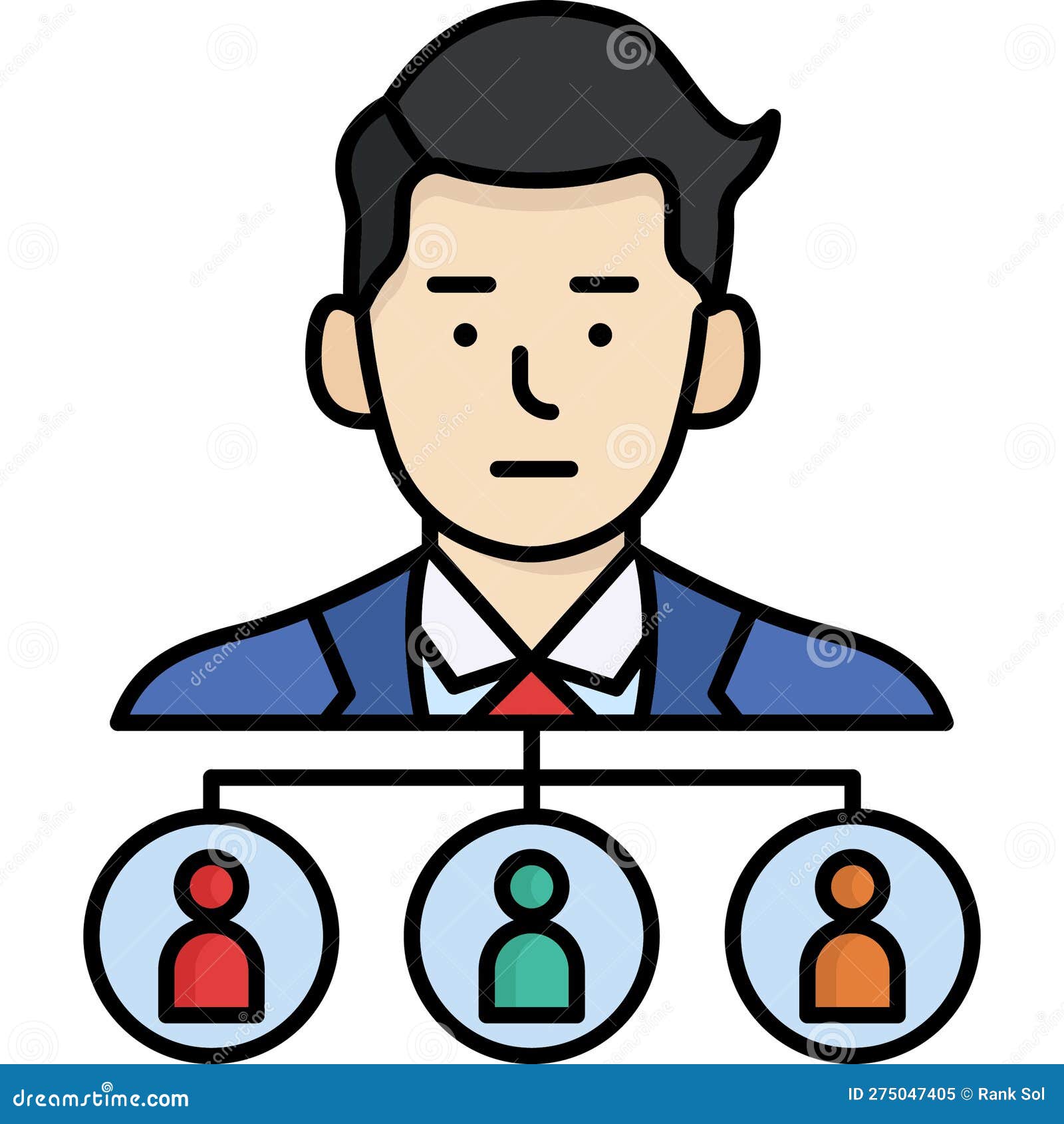 Team Structure Which Can Easily Edit or Modify Stock Illustration ...