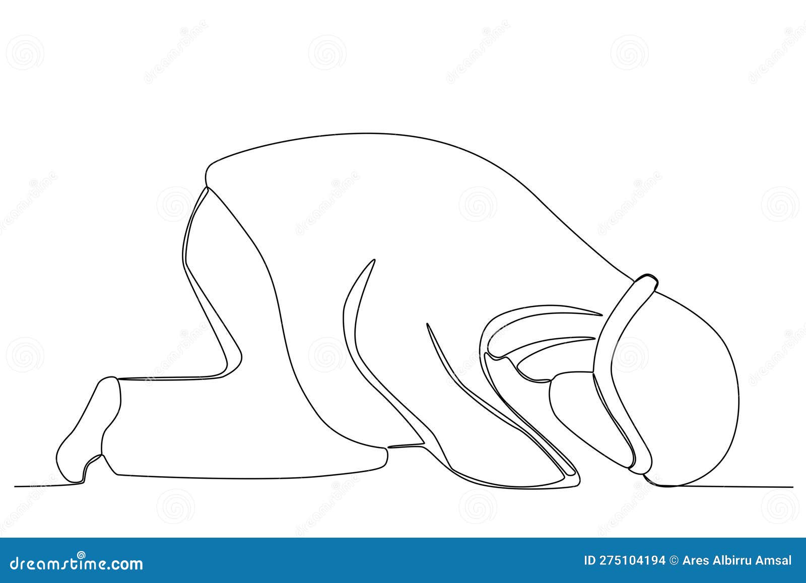 Prostration Line Icon Concept. Prostration Flat Vector Symbol, Sign ...