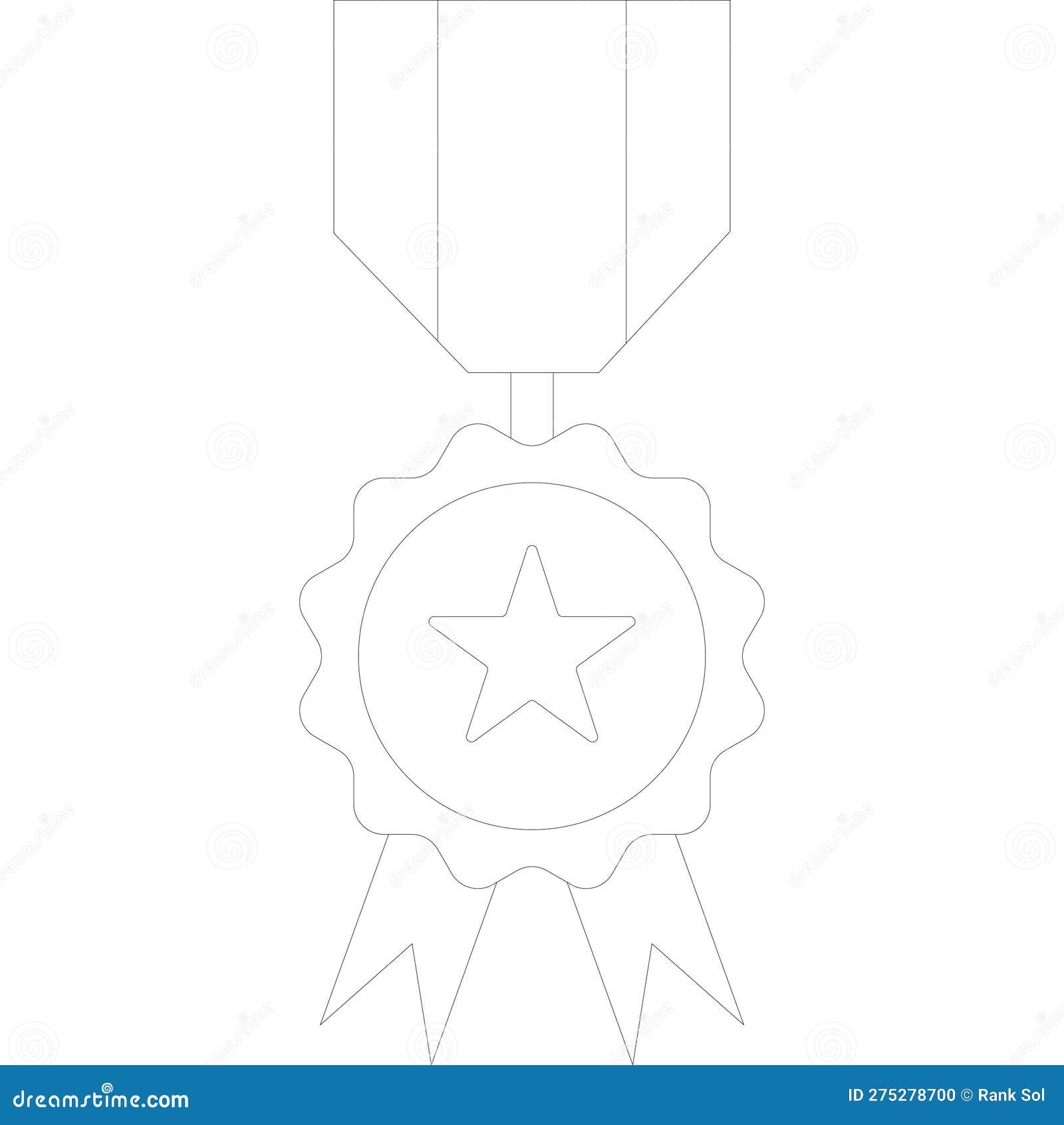 Medal Which Can Easily Edit or Modify Stock Illustration - Illustration ...