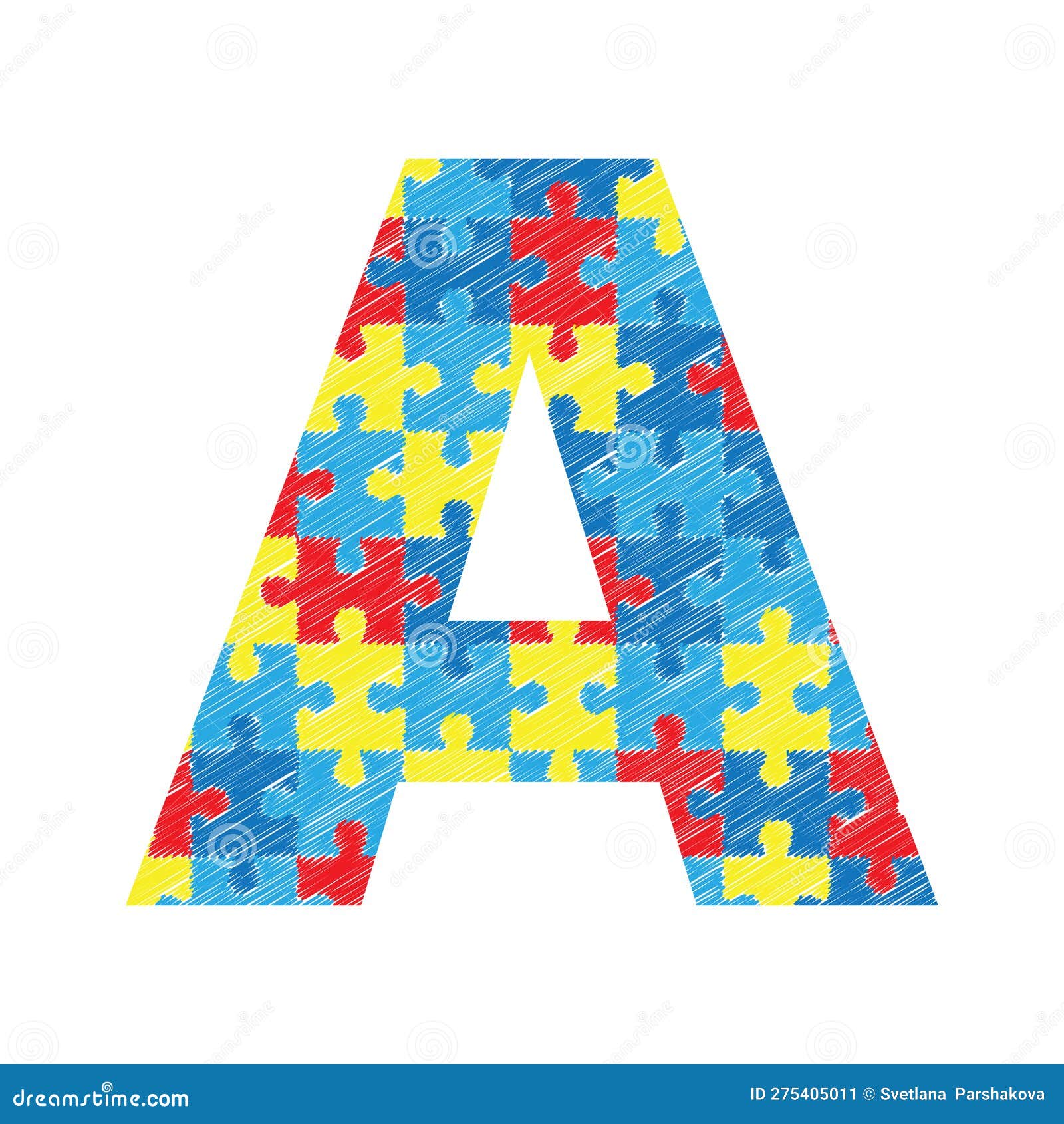 Symbol of Autism Awareness Month. Stock Vector - Illustration of letter ...