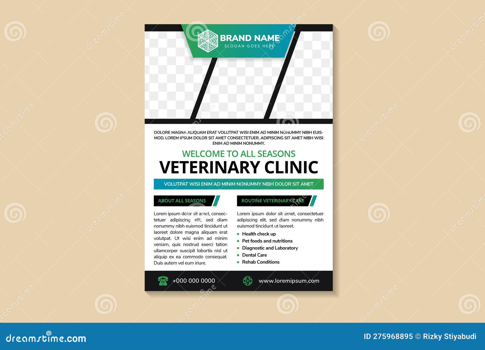Veterinary Clinic and Pet Doctor Vertical Flyer. Healthy Smile Poster ...