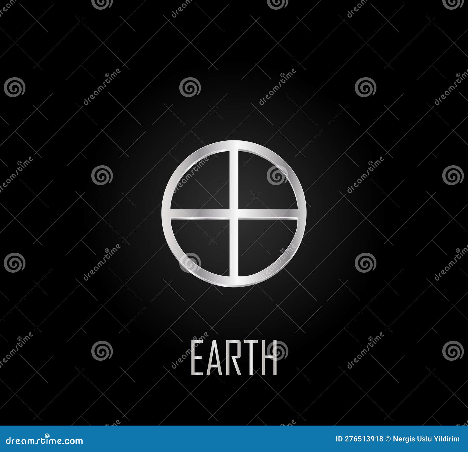 Silver Symbol of Planet Earth Stock Vector - Illustration of gray ...