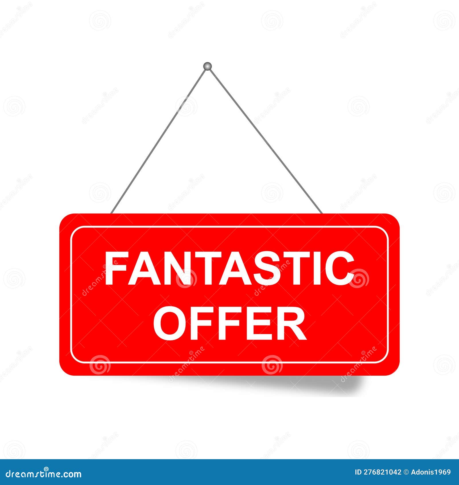 Fantastic Offer Sign on White Stock Illustration - Illustration of ...