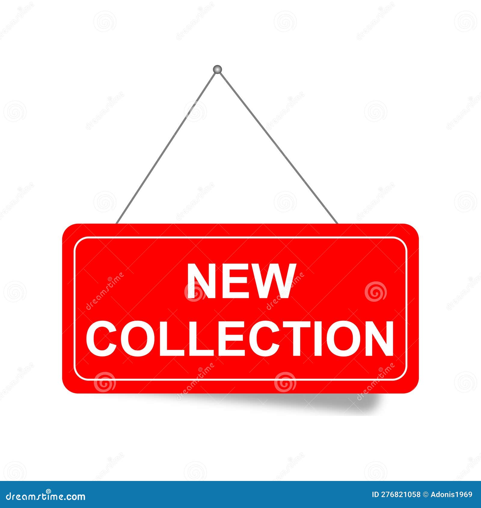 New Collection Sign on White Stock Illustration - Illustration of badge ...