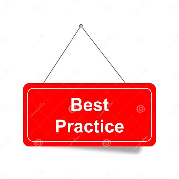 Best Practice Sign on White Stock Illustration - Illustration of basic ...