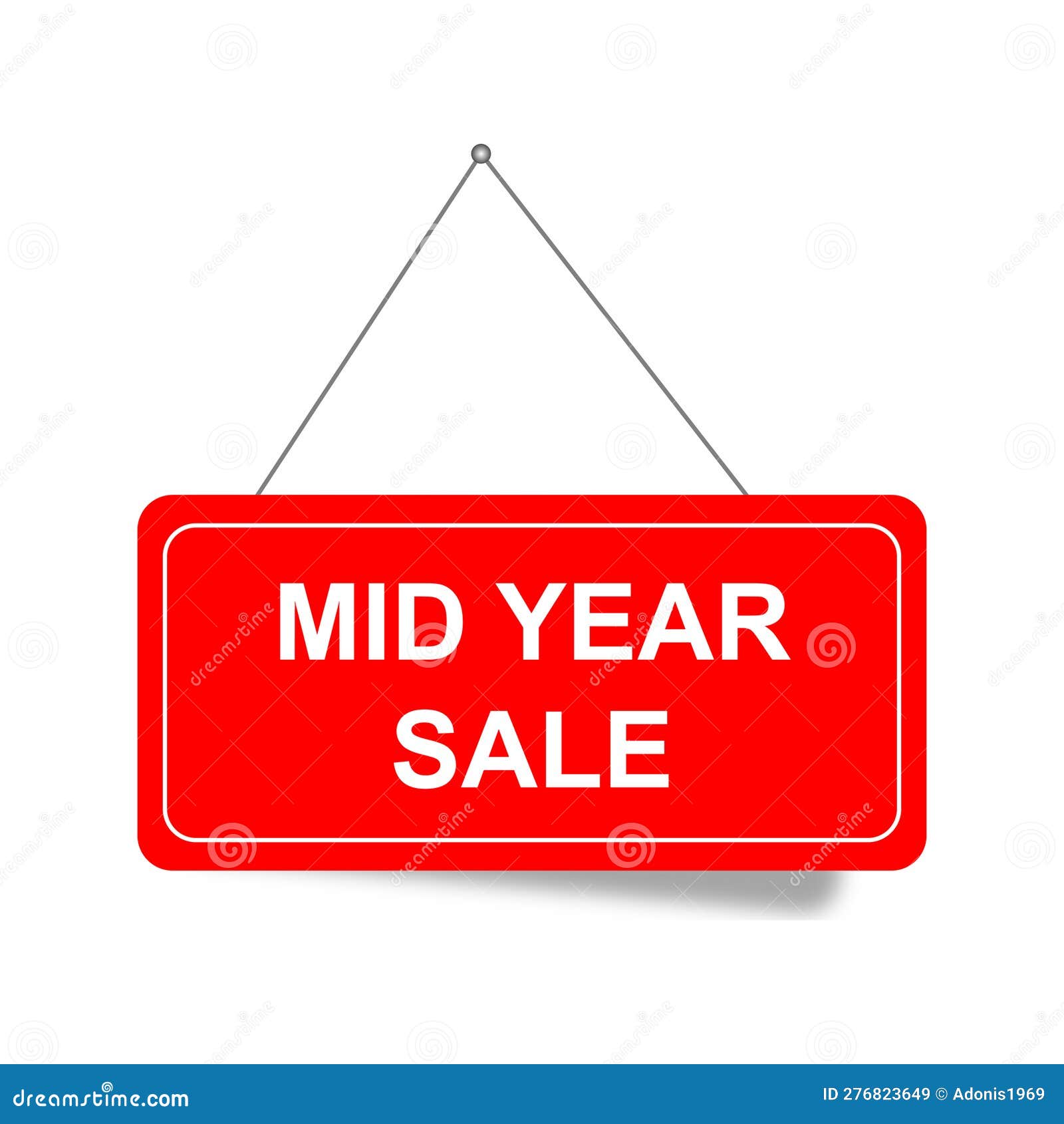 Mid Year Sale Sign on White Stock Illustration - Illustration of basic ...