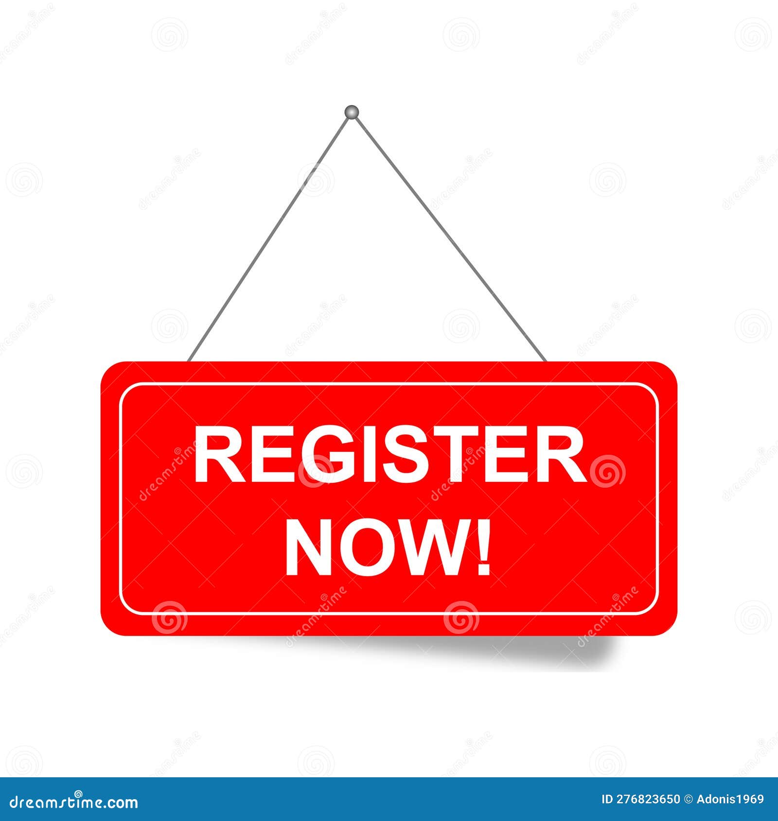 Register now sign on white stock illustration. Illustration of green ...