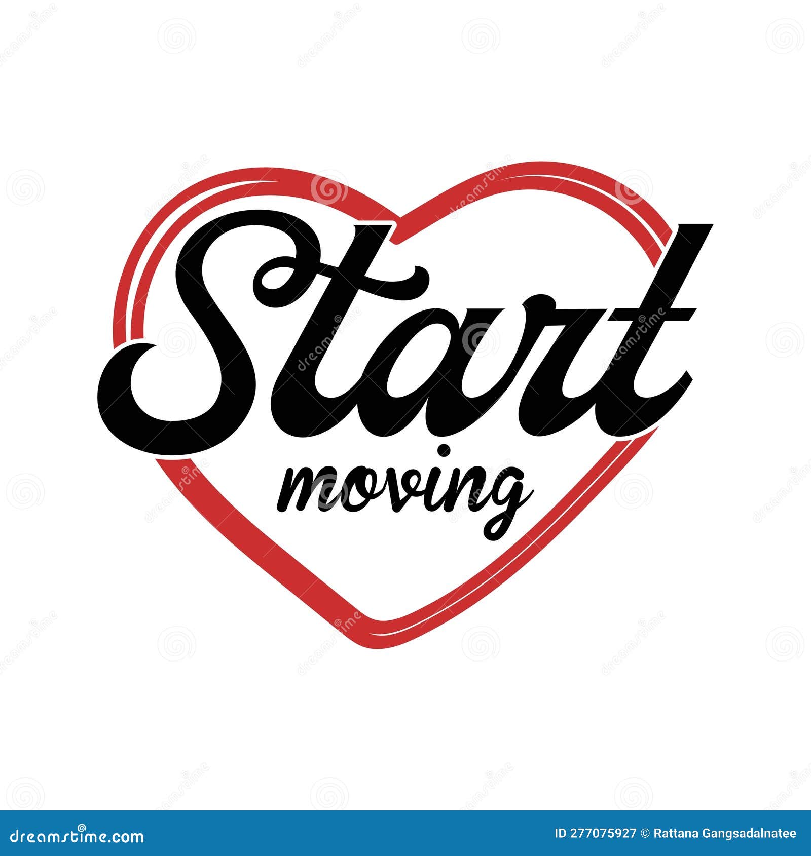 Start Moving Heart, Sports Shirts Stock Vector - Illustration of label ...