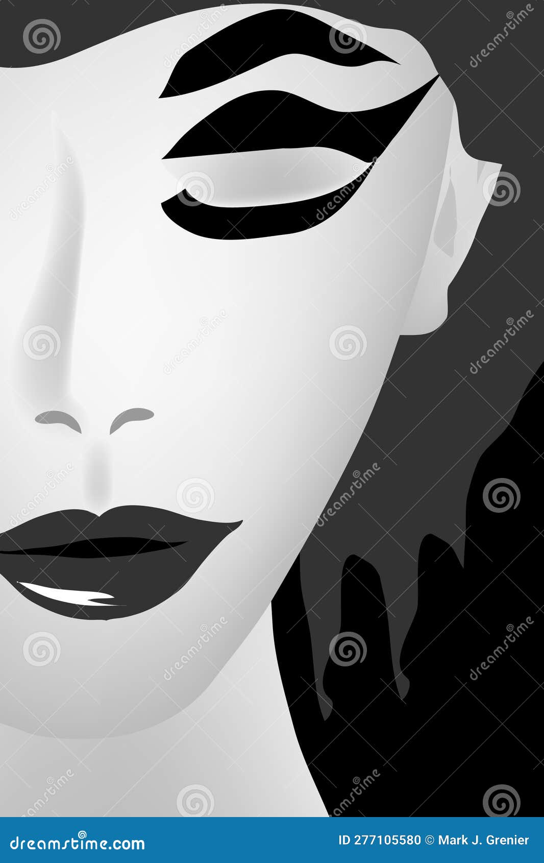 A Face Demure with Such Allure Stock Vector - Illustration of ...