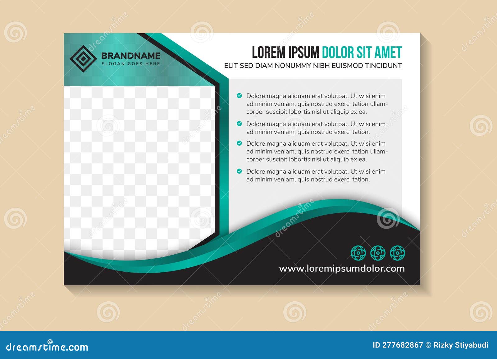 Vector Abstract Horizontal Banner with Blue Turquoise Blue Modern ...