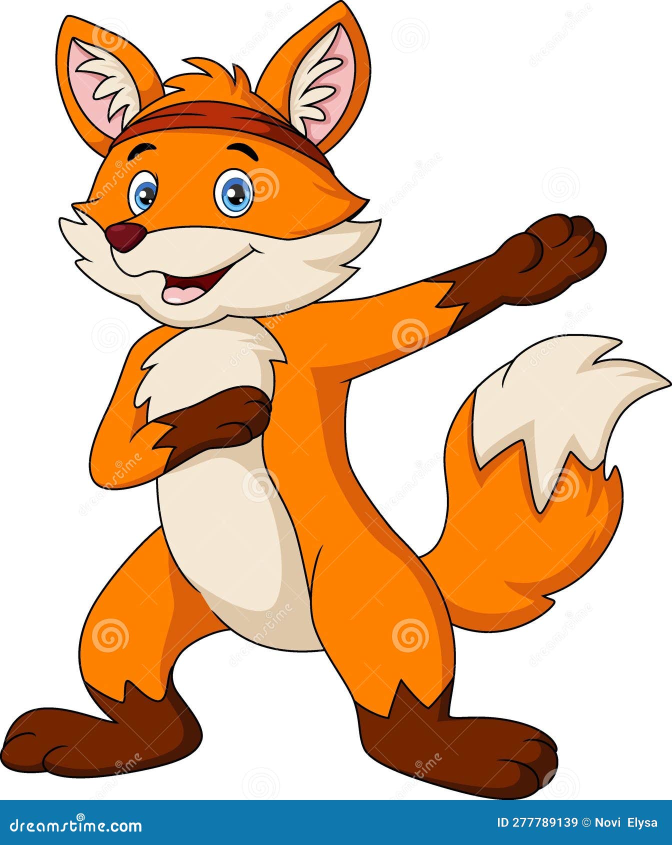 Cute Fox Cartoon Doing Triangle Yoga Pose Stock Vector - Illustration ...