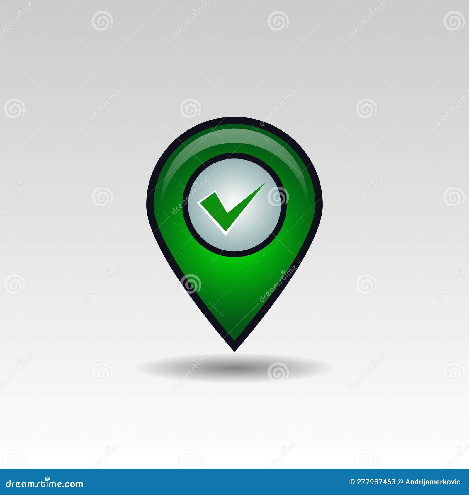 Exact location icon stock vector. Illustration of check - 277987463
