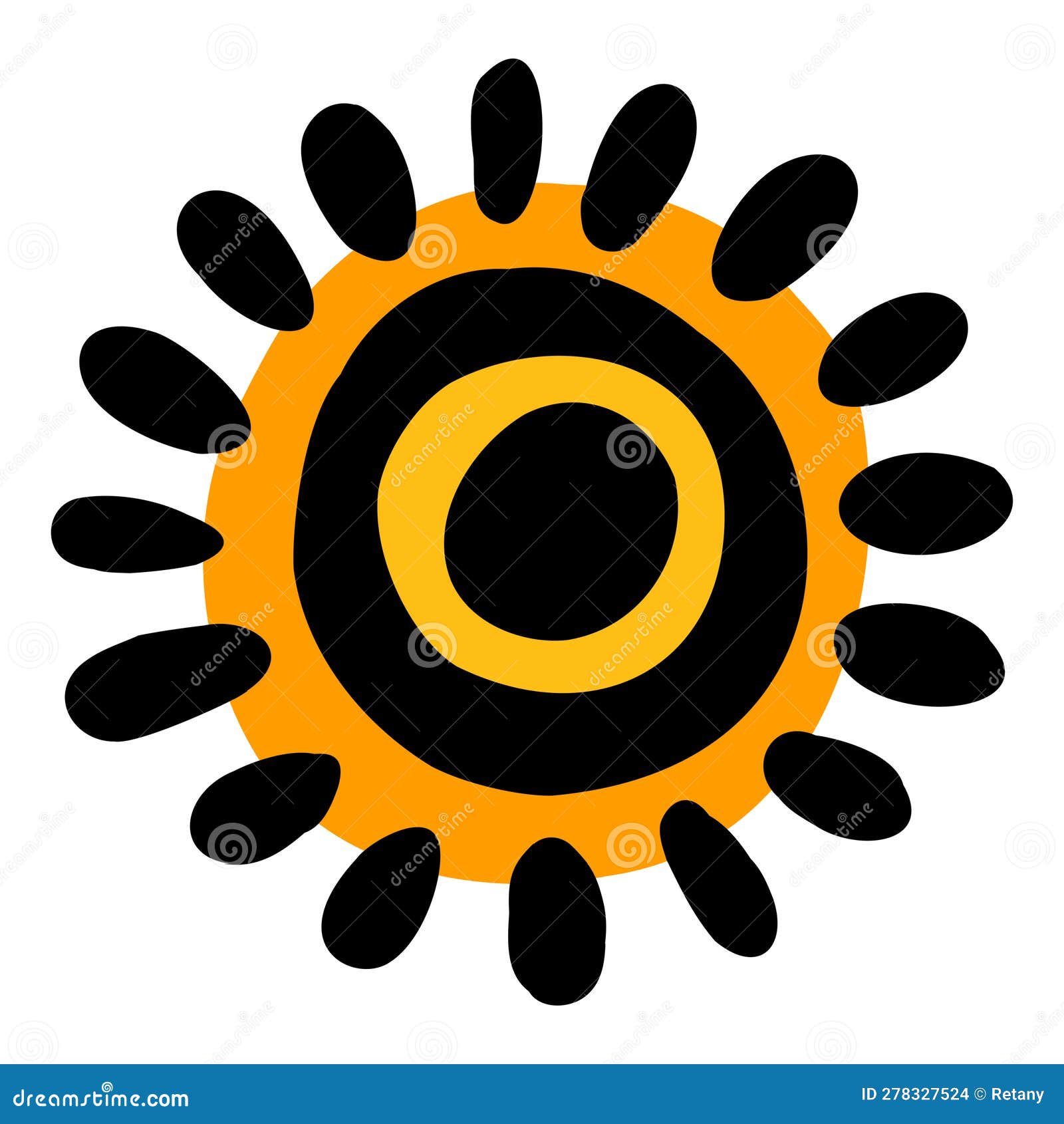 Color sketch of sun. stock vector. Illustration of abstract - 278327524