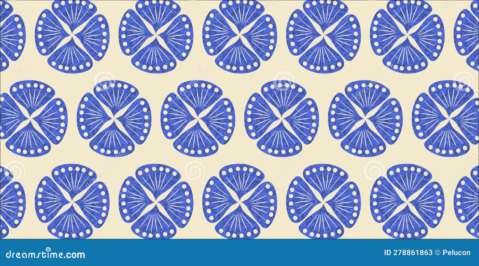 Stylized Stamp Flower Vector Repeat Pattern Stock Vector - Illustration ...