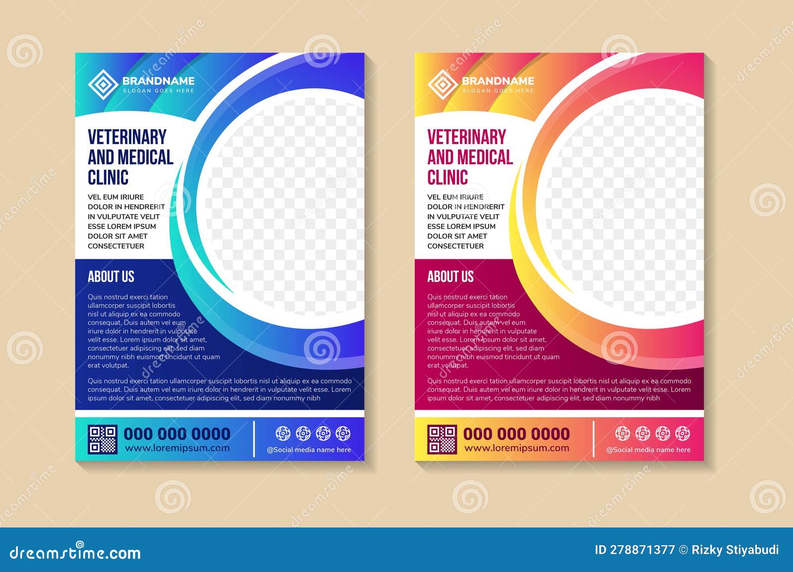 Veterinary Care and Medical Clinic Flyer Template Design. Pet Care ...