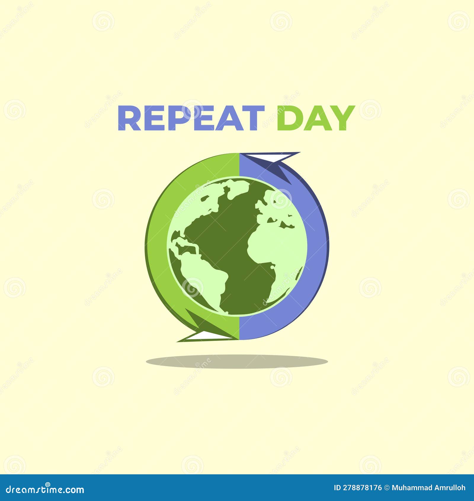 Repeat Day Vector, Ilustration, World Icon, Repeat, Event Day Stock ...