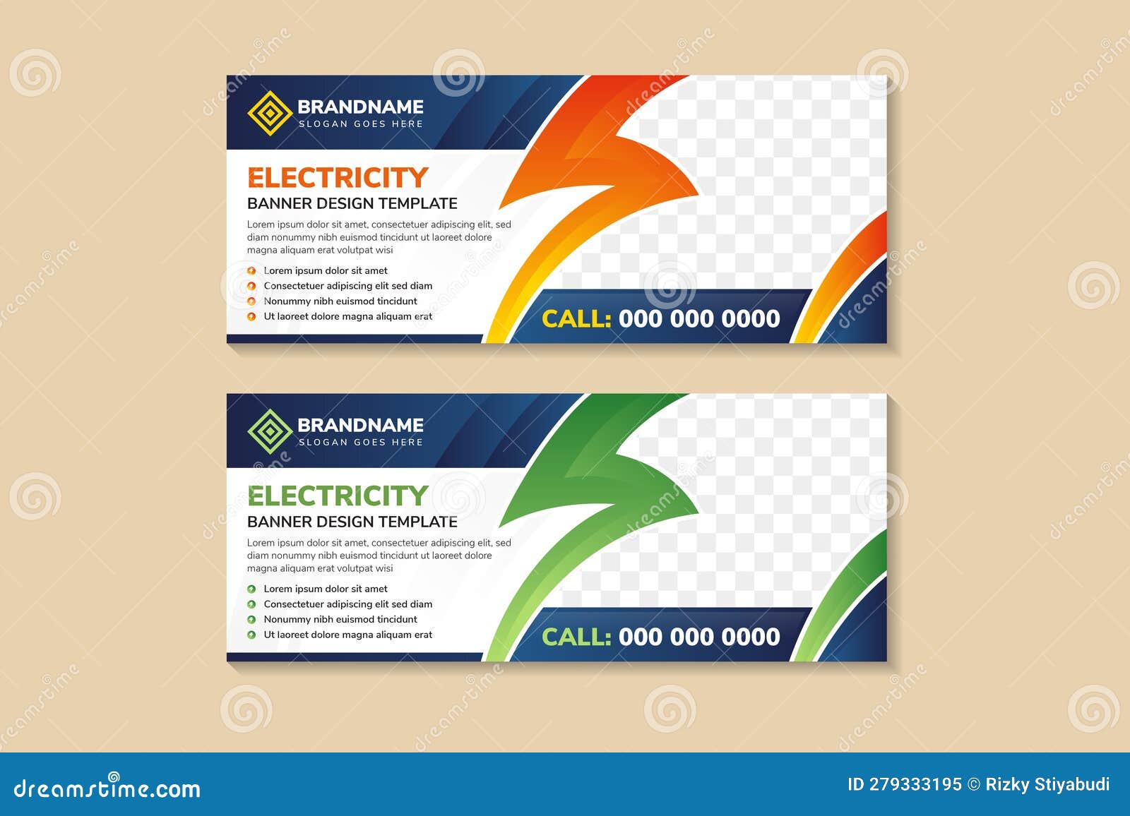 High Energy Online Banner Template Set, Increasing Electricity ...