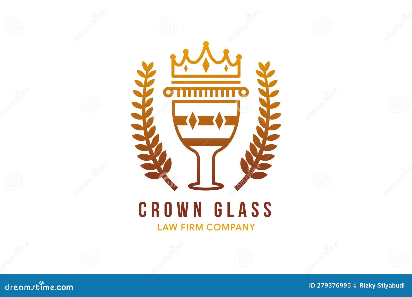 Crown Royal Glass Law Firm Company Logo Design Template Stock Vector ...