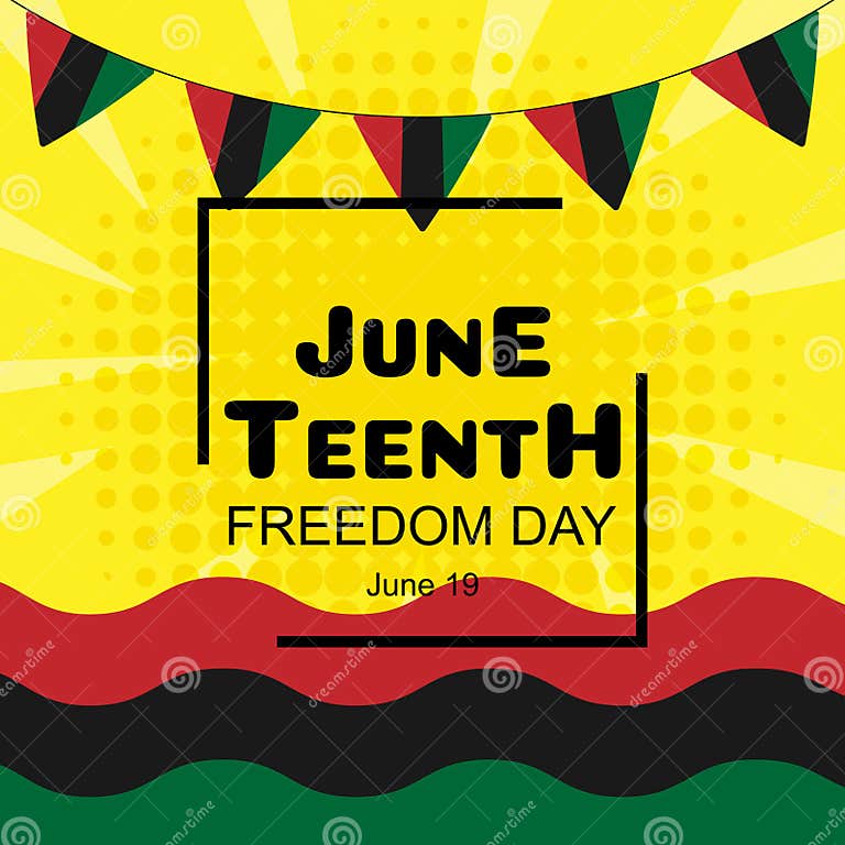 Juneteenth Freedom Day Abstract Vector Illustration Stock Vector ...