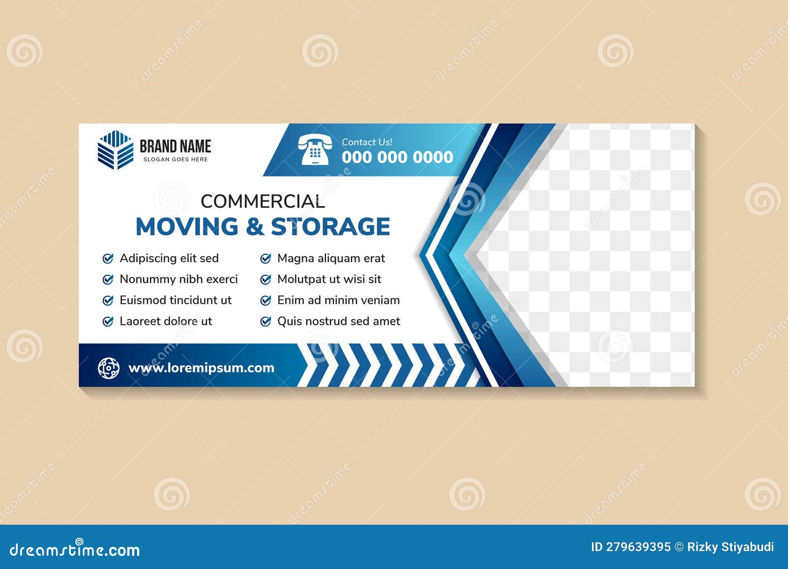 Commercial Moving and Storage Business Banner Template Stock Vector ...
