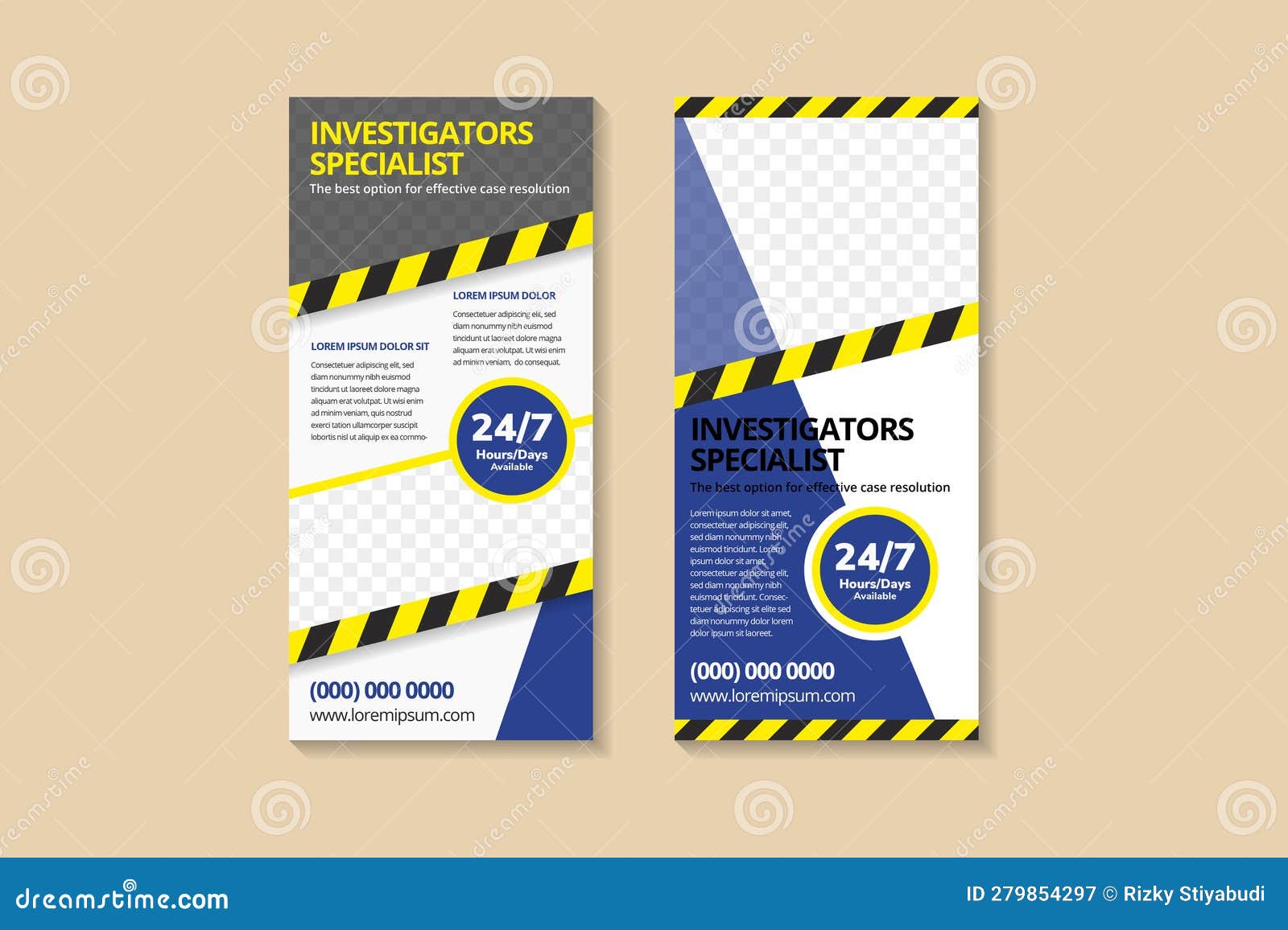 Modern Abstract Investigator Specialist Social Media Roll Up Banner ...