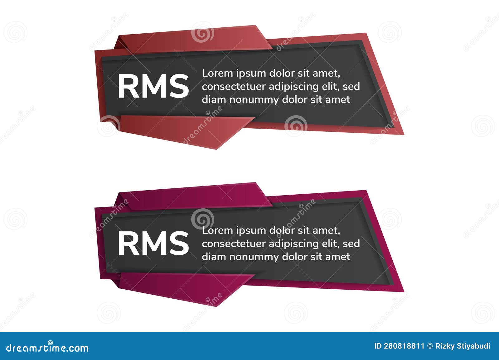 Flag Banner Element with Space for Text. Modern Colorful Web Template ...