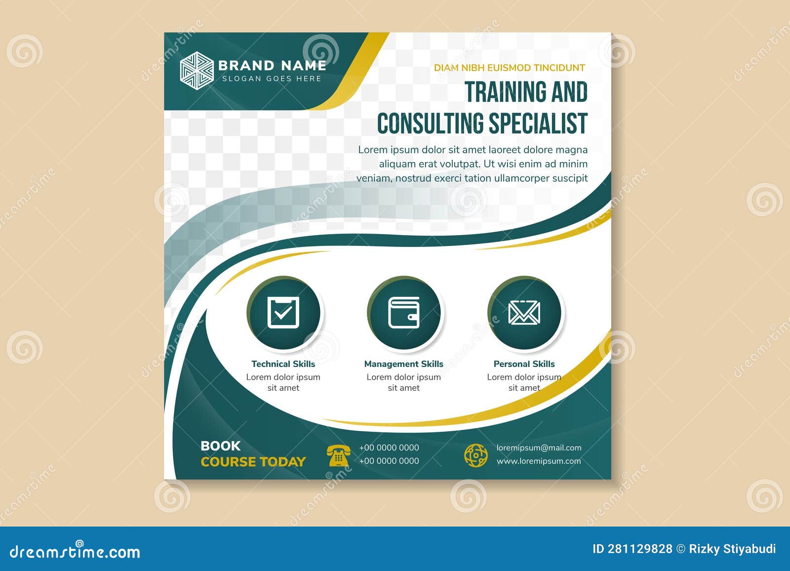 Training and Consulting Specialist Social Media Post Template Design ...