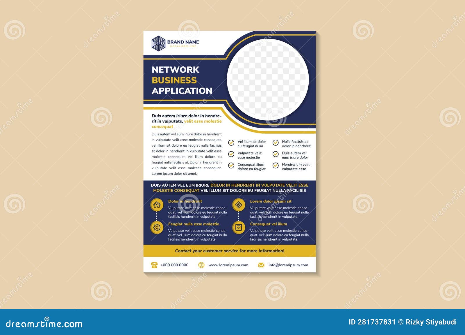 Business Network Application Flyer Design Template Use Vertical Layout ...