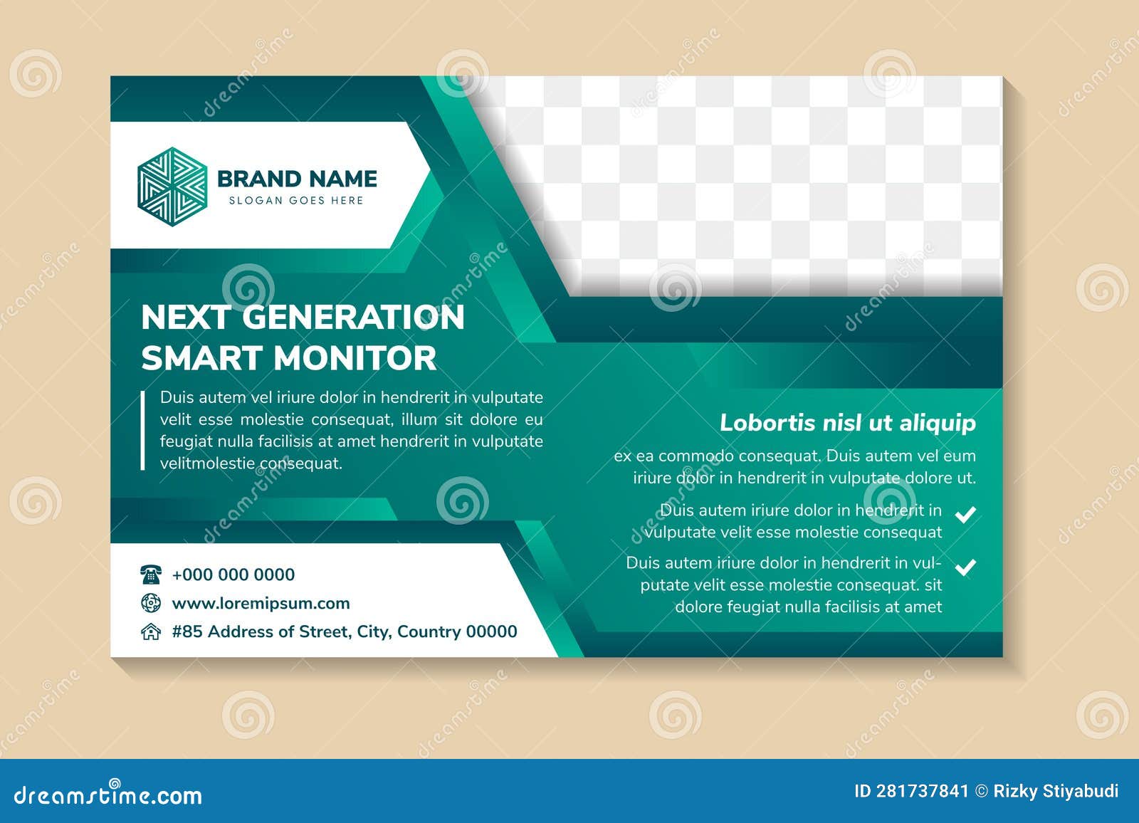 Next Generation Smart Monitor Flyer Design Template Use Horizontal ...