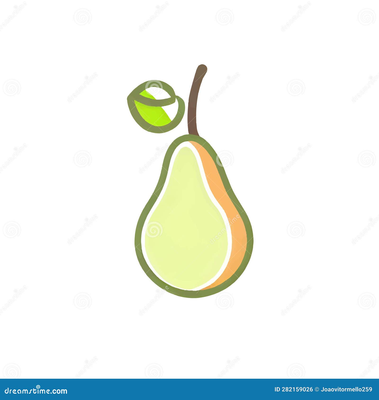 Pear Logo Illustration on a White Background Stock Vector ...