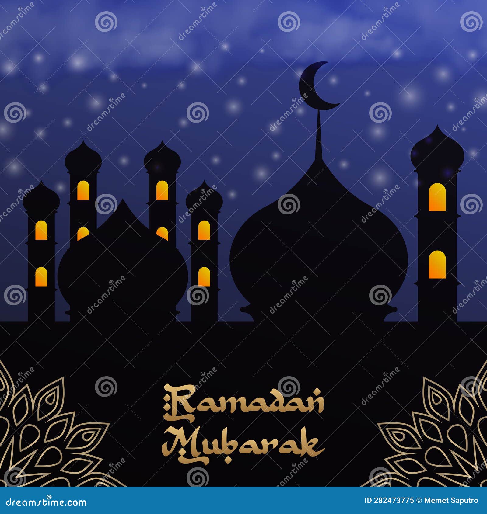 Simple Ramadan Background Design Stock Illustration - Illustration of ...