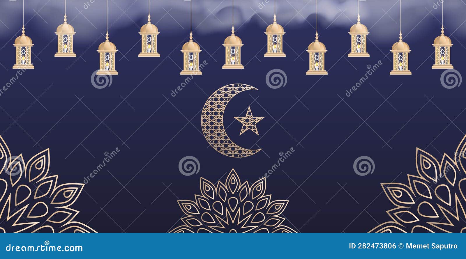 Simple Ramadan Background Design Stock Illustration - Illustration of ...