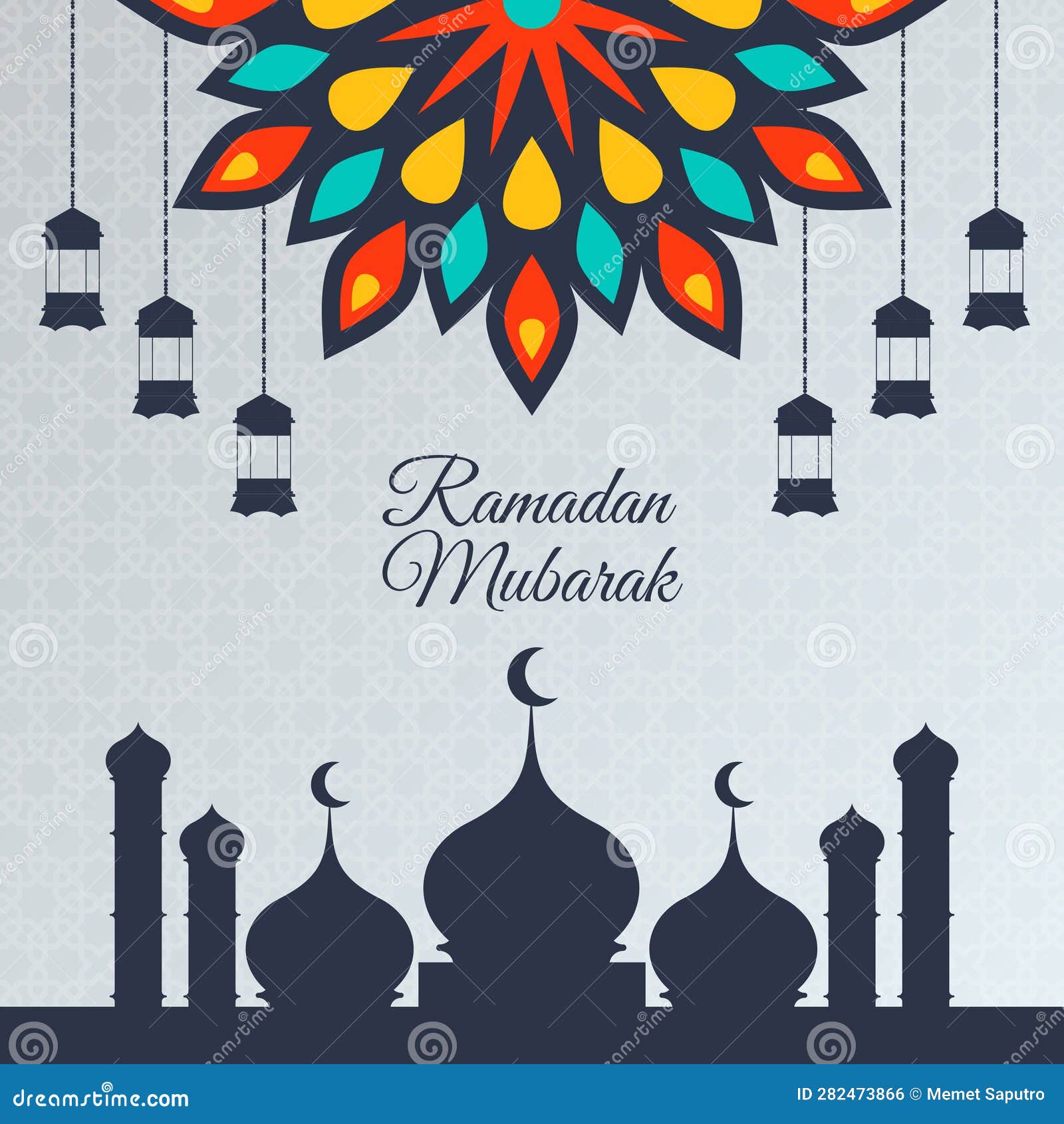 Simple Ramadan Background Design Stock Illustration - Illustration of ...