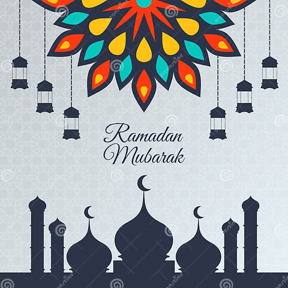 Simple Ramadan Background Design Stock Illustration - Illustration of ...