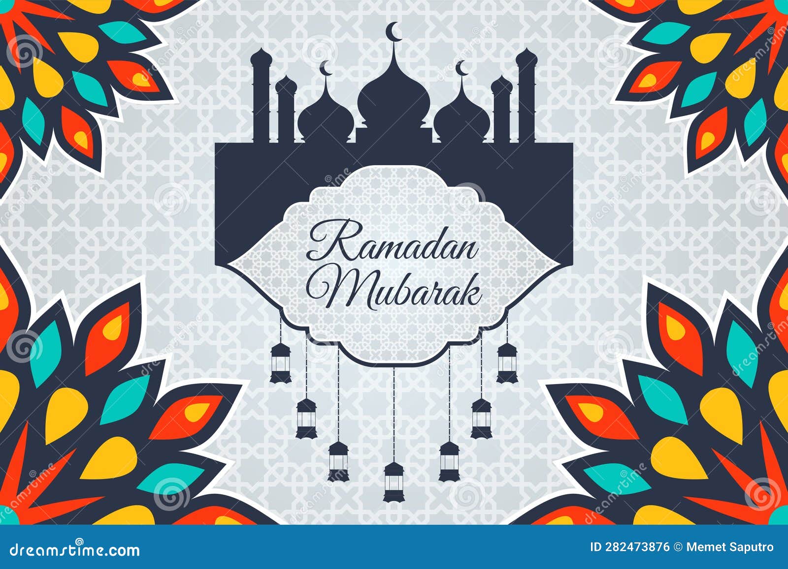 Simple Ramadan Background Design Stock Illustration - Illustration of ...