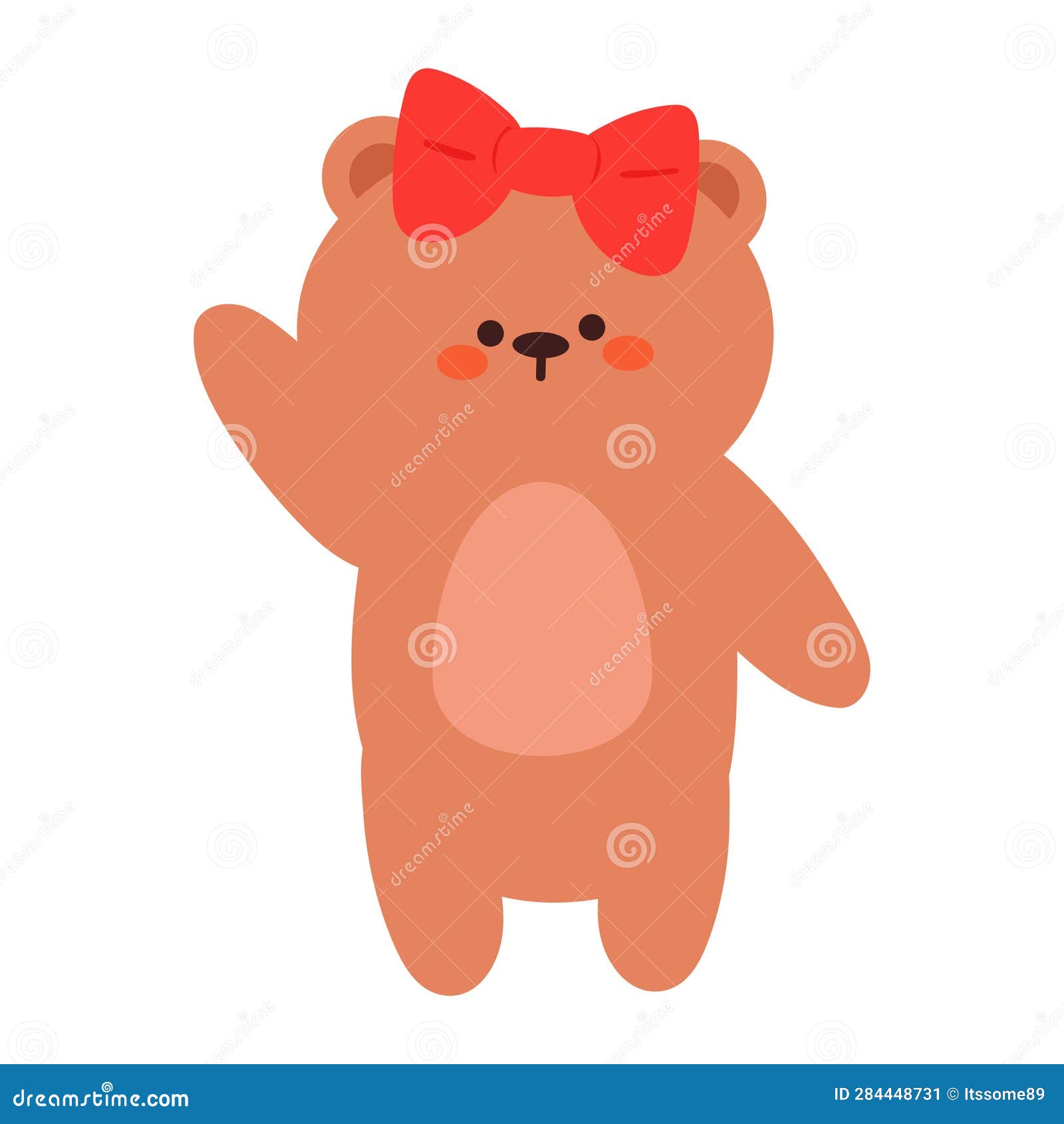 Hand Drawing Cartoon Bear Sticker. Cute Animal Drawing for Icon Stock ...