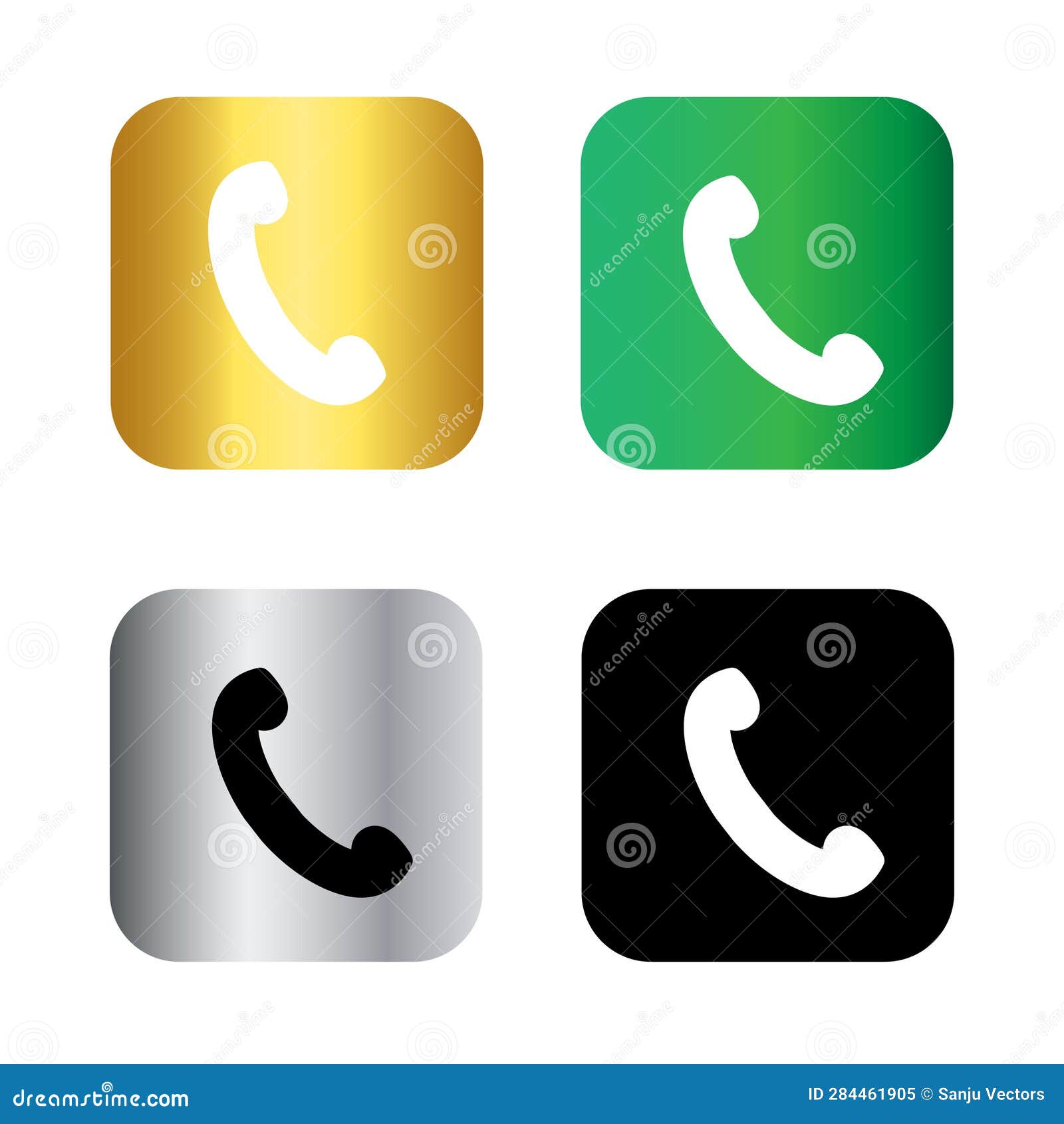 Call Vector Logo Icon Illustrated with Colorful Designs Stock Vector ...