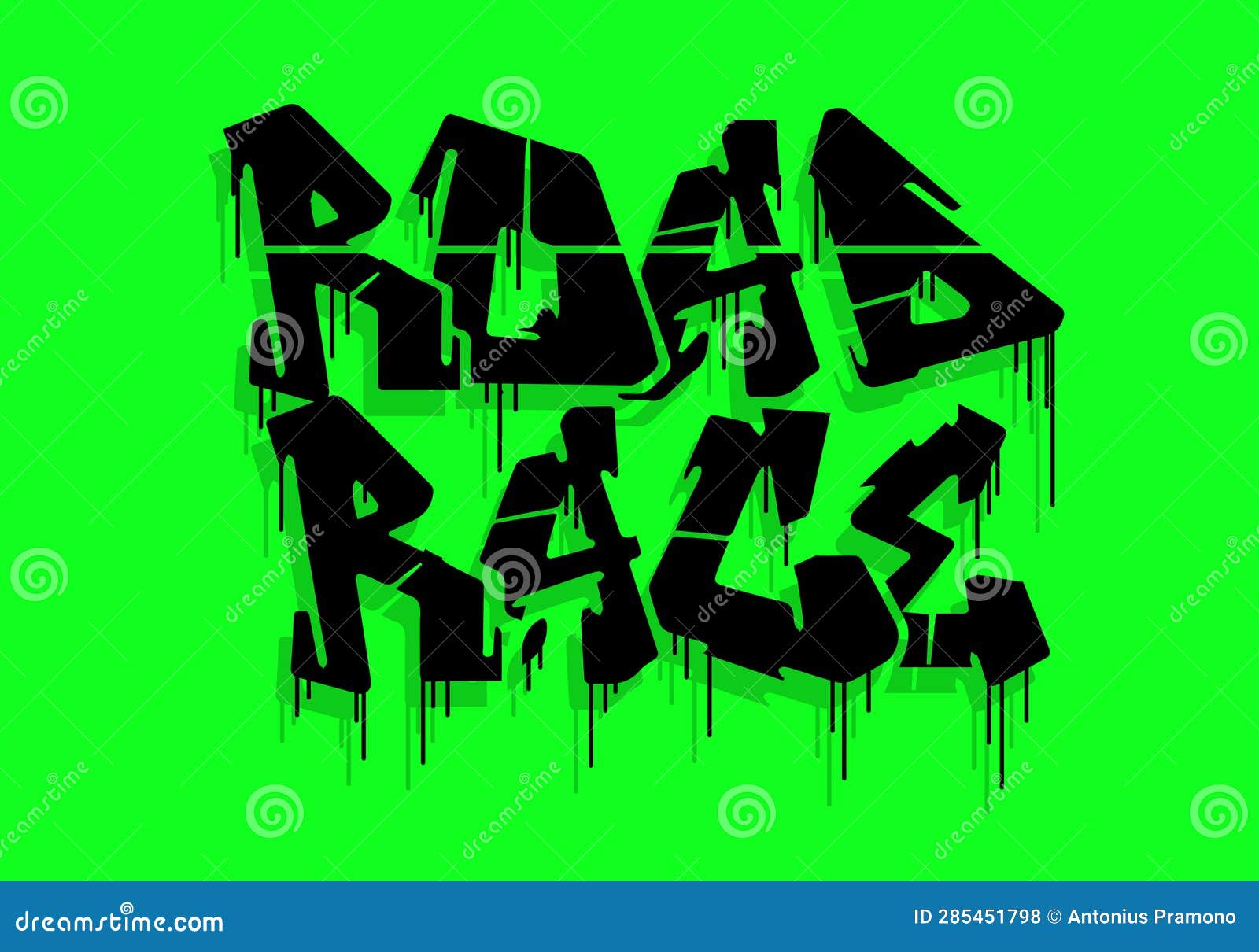 ROAD RACE Word Graffiti Tag Style Stock Vector - Illustration of ...