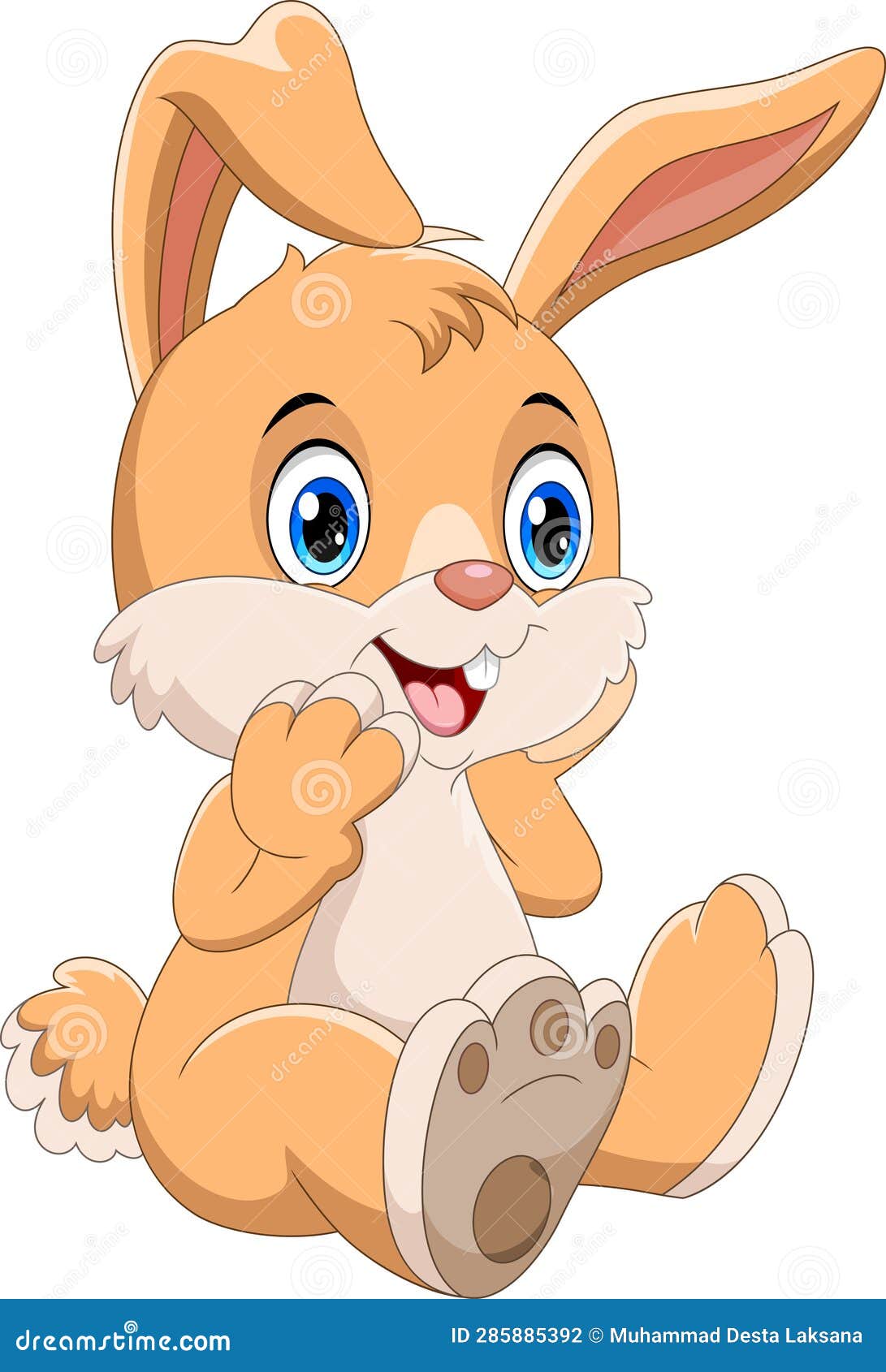 Cute bunny cartoon stock illustration. Illustration of character ...