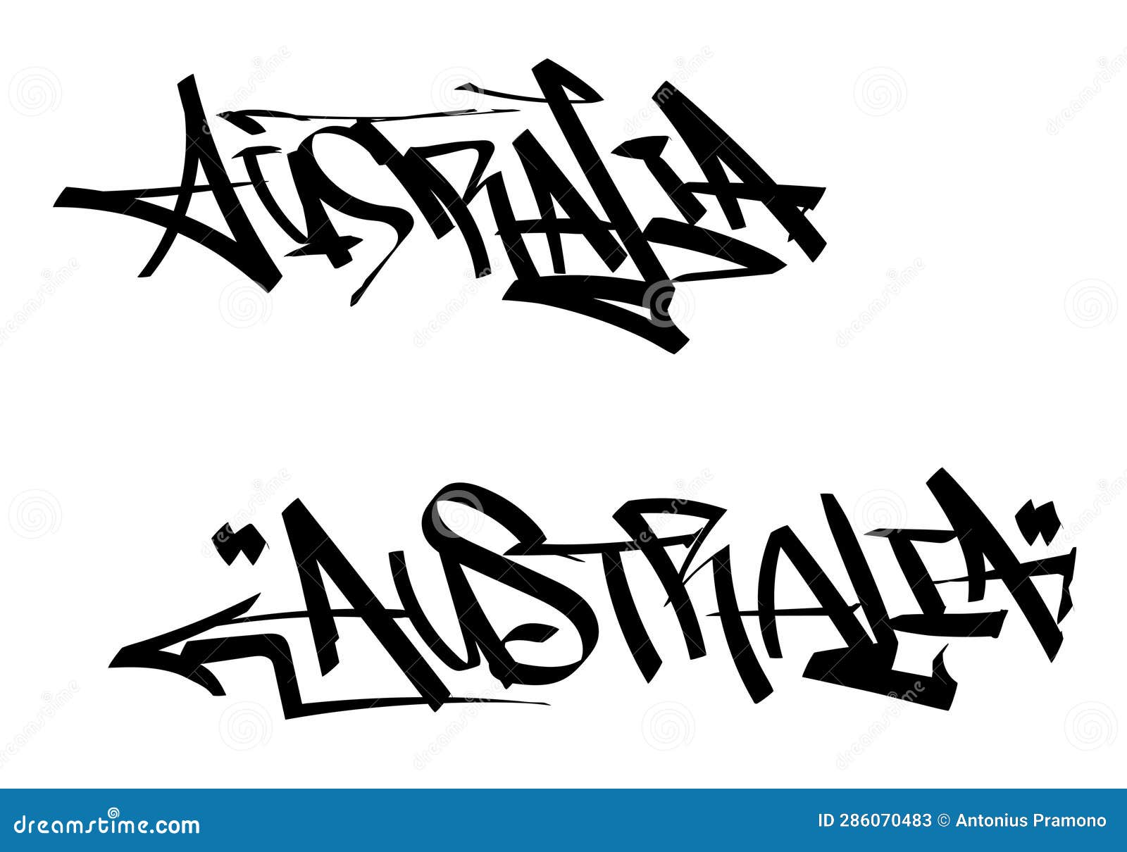 AUSTRALIA Word Graffiti Tag Style Stock Vector - Illustration of ...