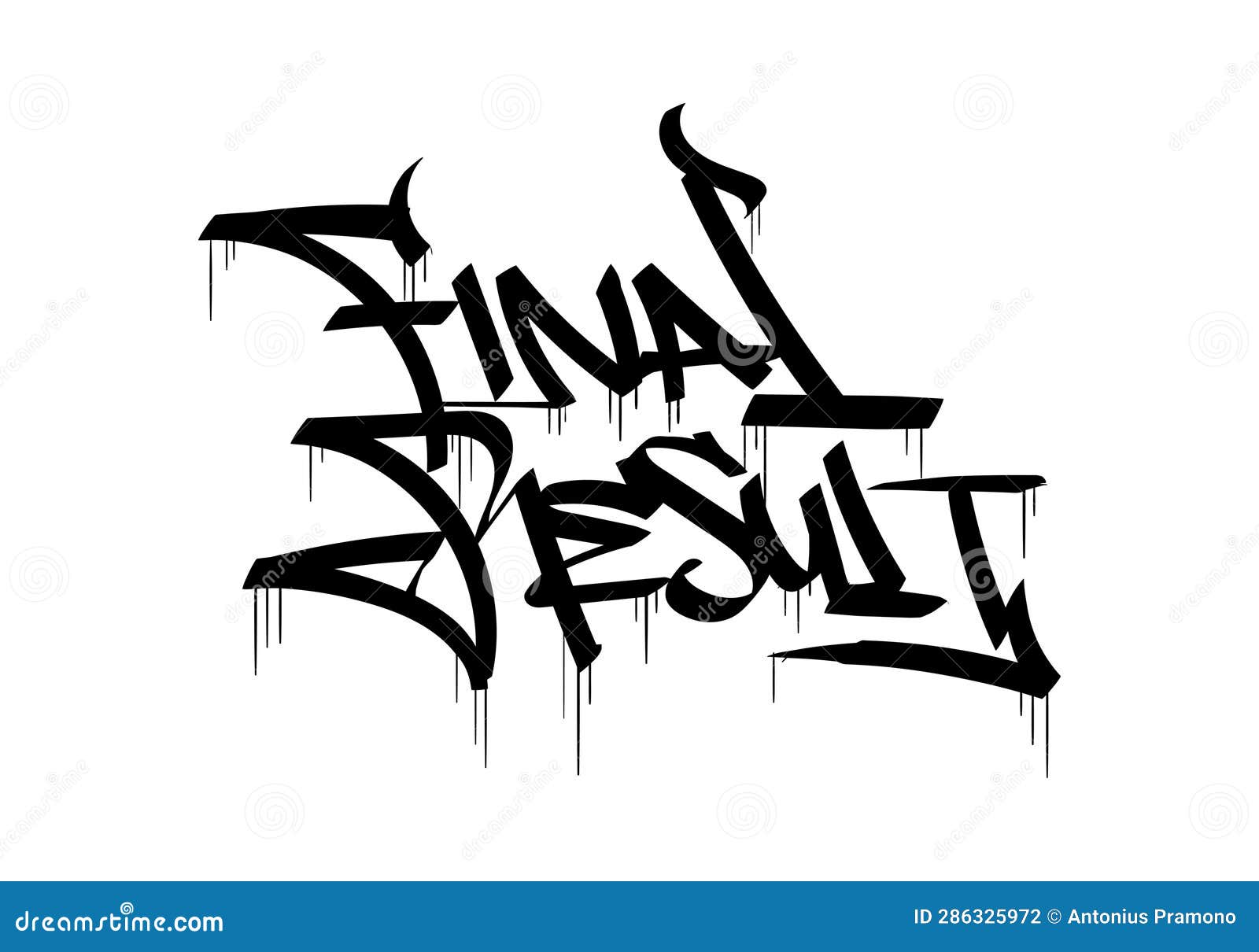 FINAL RESULT Word Graffiti Tag Style Stock Vector - Illustration of ...