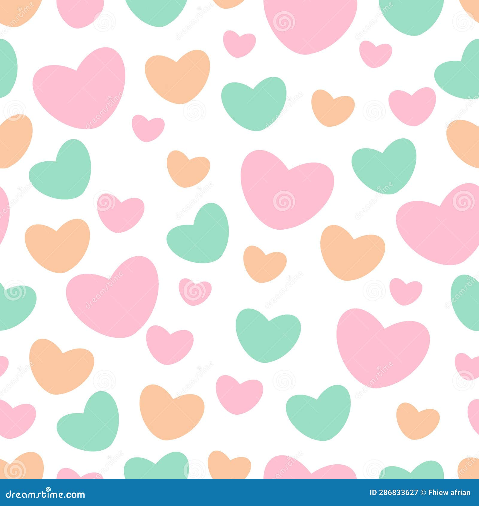 Cute Love Pattern, Cartoon Seamless Background Stock Vector ...