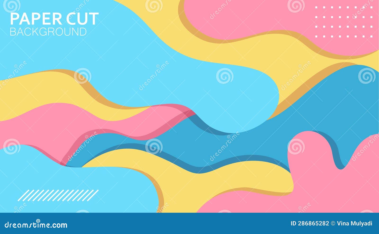 Playful Color Style Cut Out Bird Border. Seamless Modern Scandi Lino ...