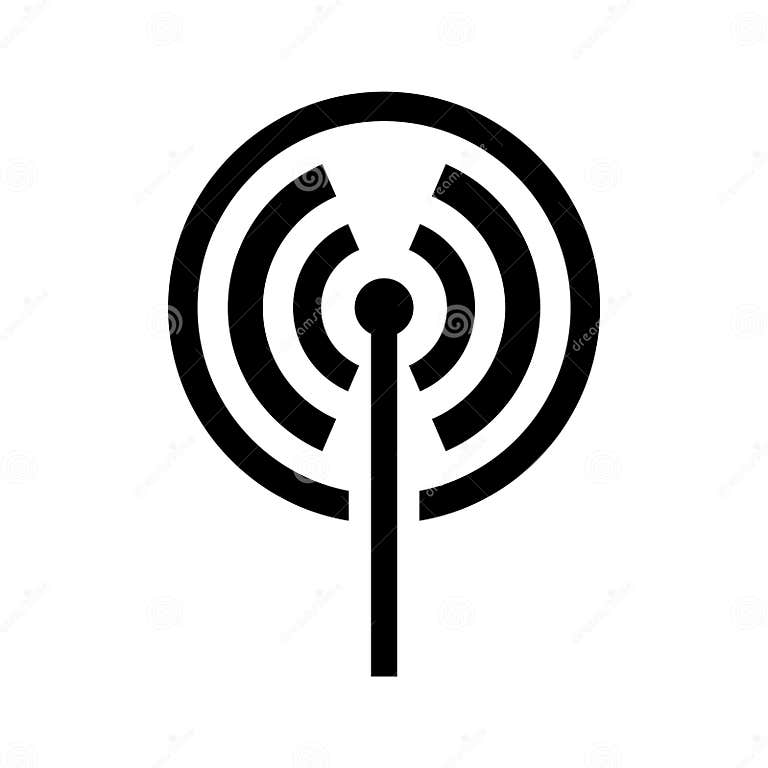 Abstract Logo and Icon of Simple Lollipop and Signal Stock Illustration ...
