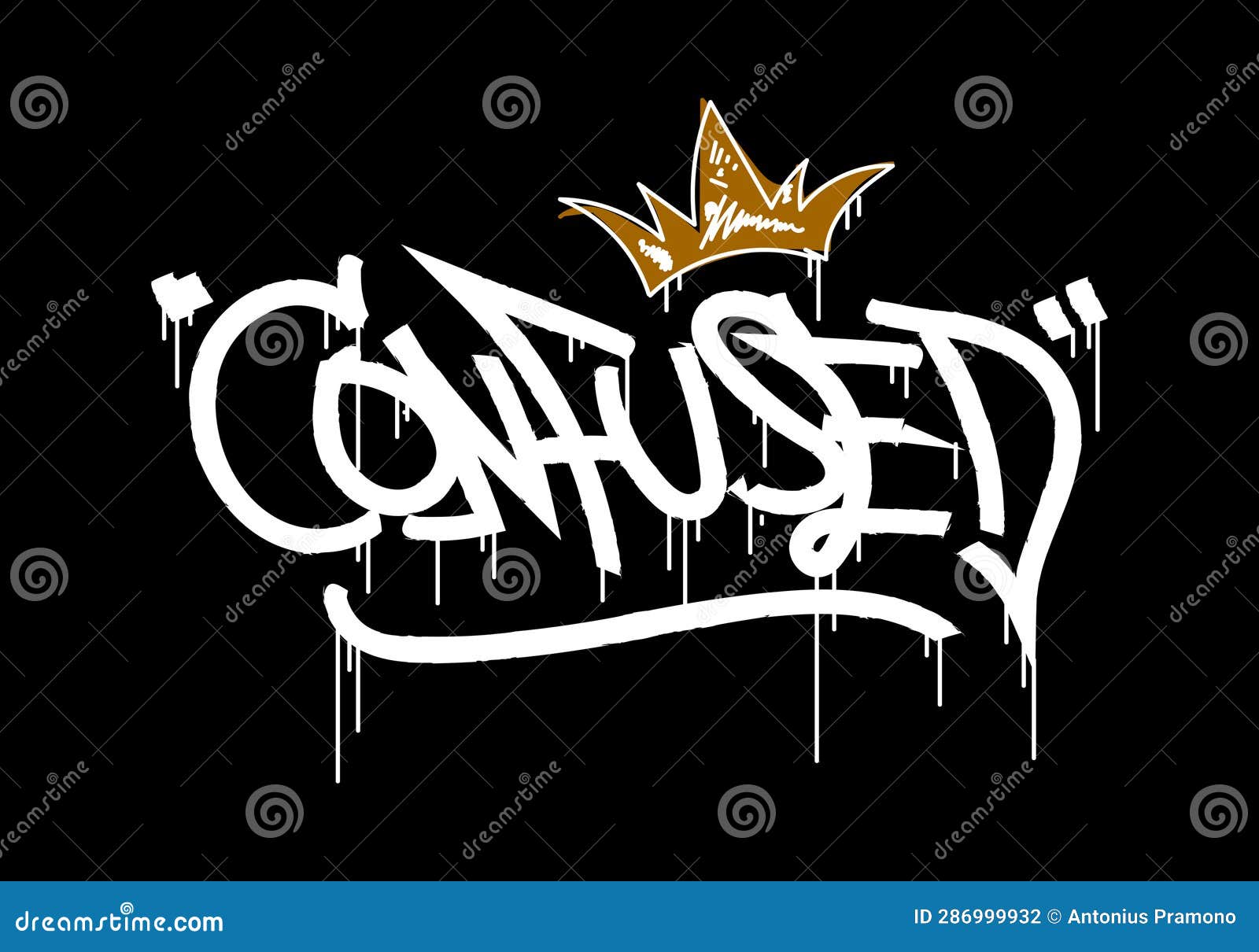 CONFUSED Word Graffiti Tag Style Art Stock Illustration - Illustration ...